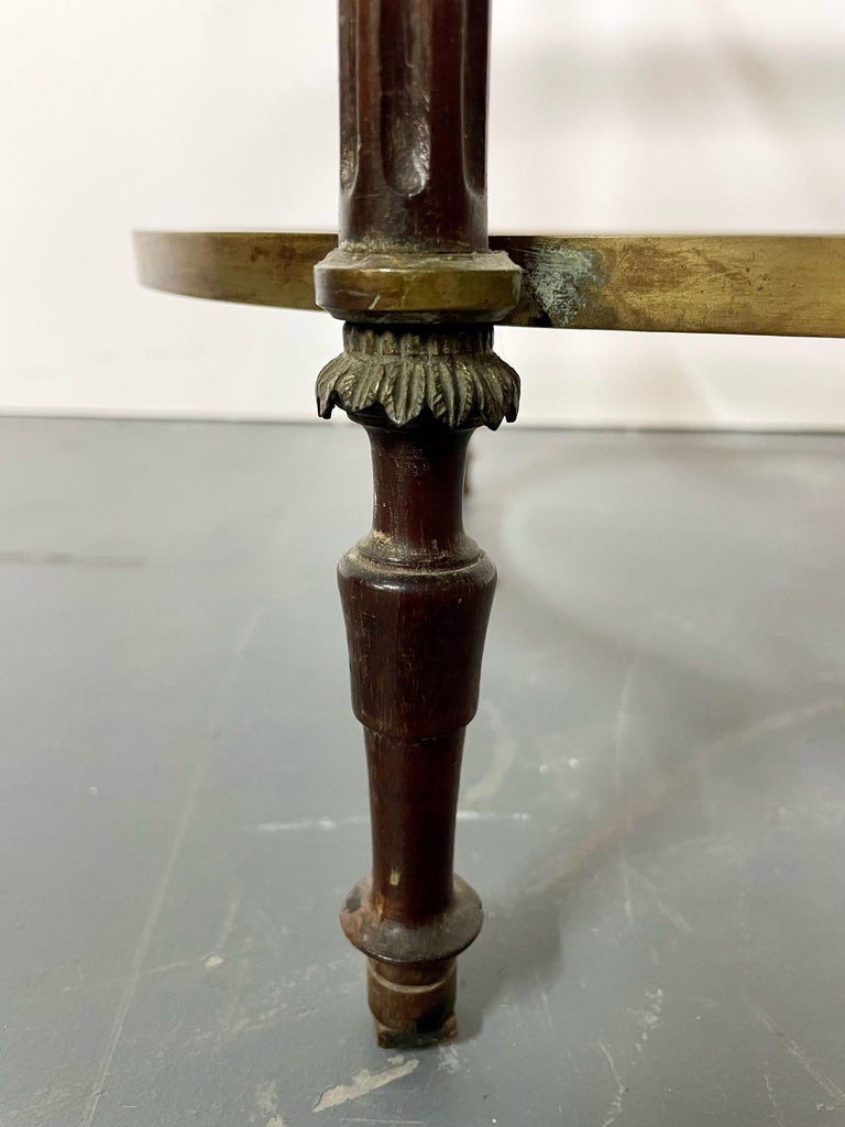 French Baques Style Three-Tier Glass and Bronze Etagere For Sale at 1stDibs