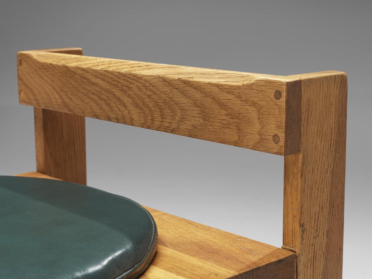 French Bar Stools in Solid Oak For Sale at 1stDibs