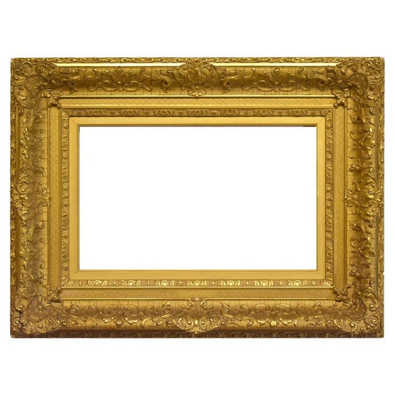 French 11x19 inch Barbizon Gold Picture Frame circa 1875 For Sale at ...