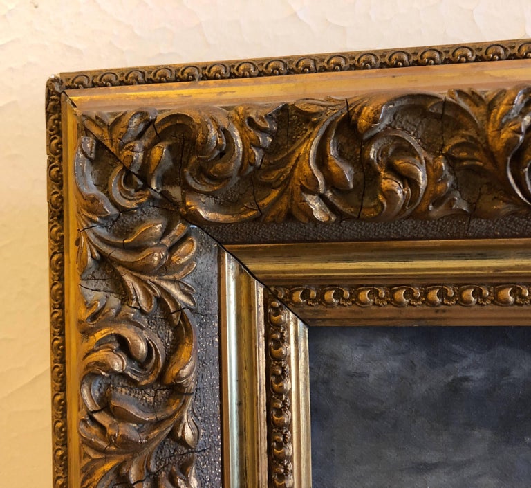 French Barbizon School Oil on Canvas For Sale at 1stDibs