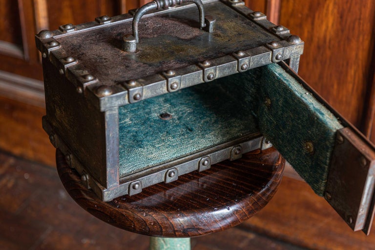 French Bauche Studded Travelling Strongbox Safe, circa 1870-1880 at 1stDibs