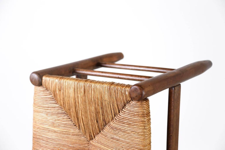 French Bench, Woven Rush Seat, 1950 at 1stDibs
