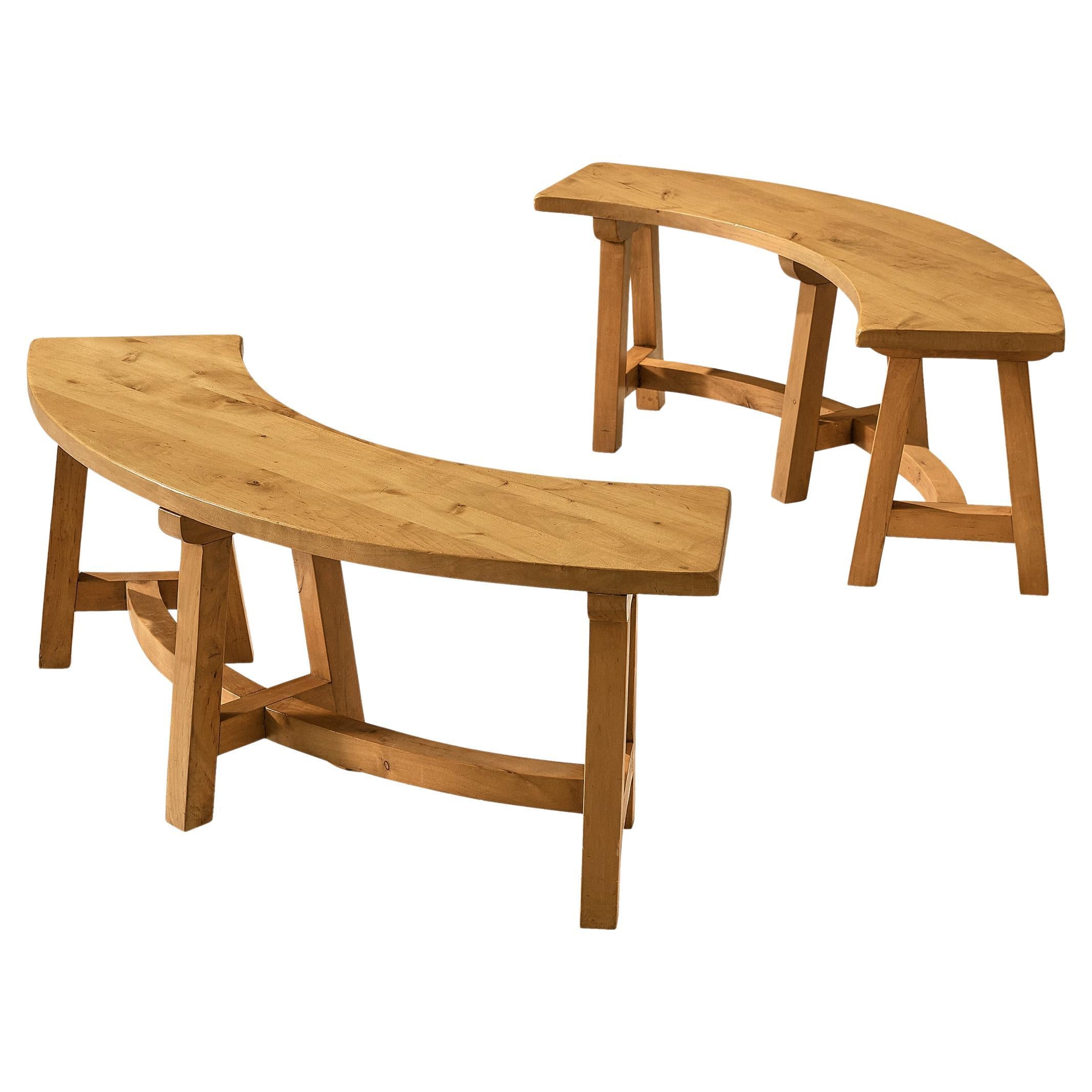 French Benches in Birch For Sale at 1stDibs