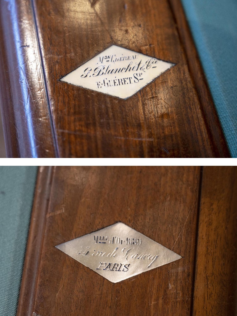 French Billiard Table with Lion Heads in Mahogany Veneer and Bronze ...