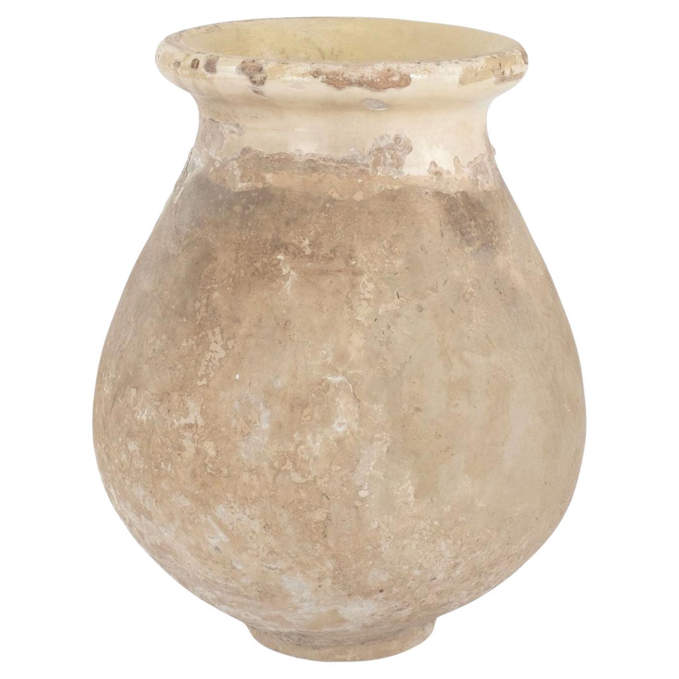 French 19th Century Biot Pottery Jar with Yellow Glaze and Dripping ...