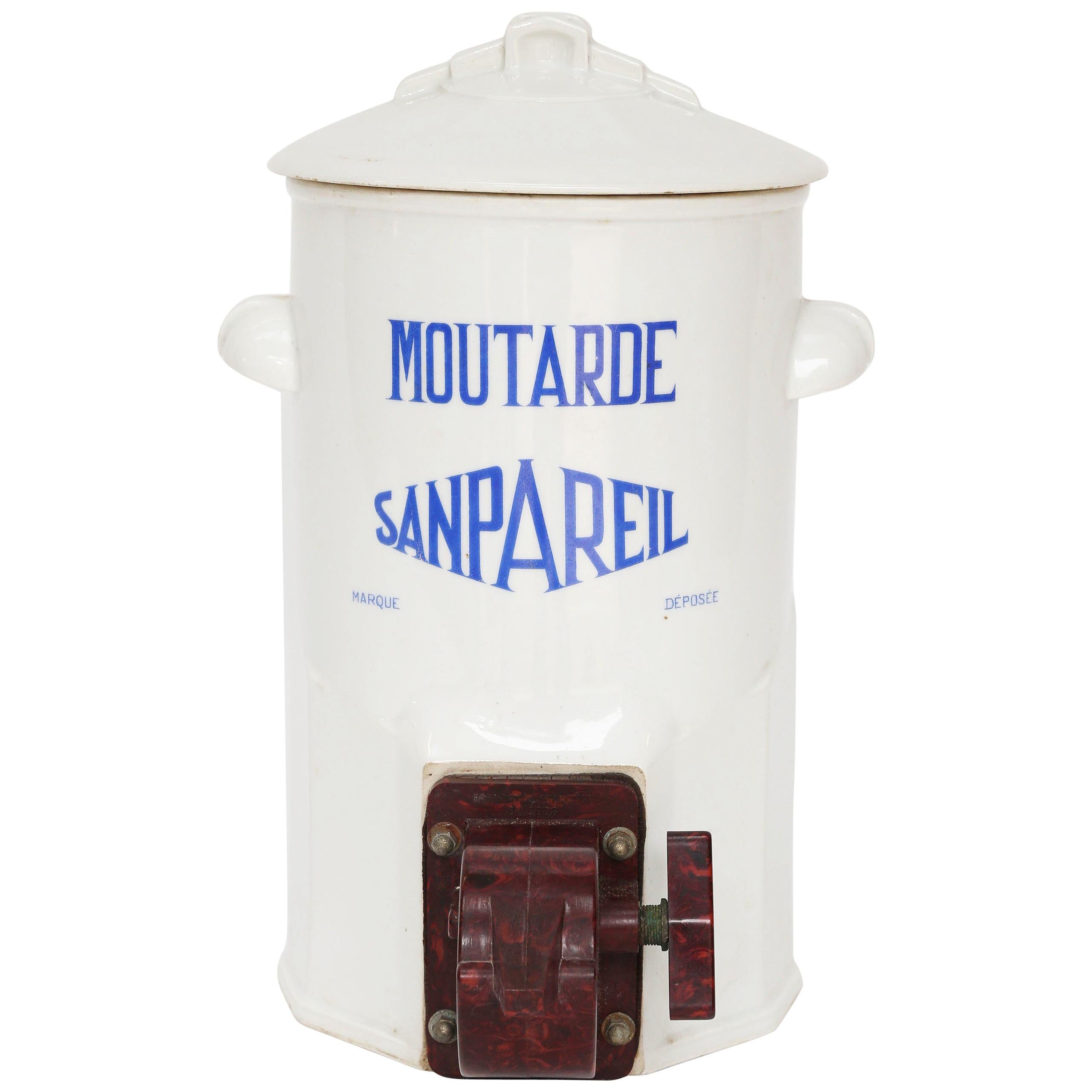 French Bistro Mustard Dispenser For Sale at 1stDibs