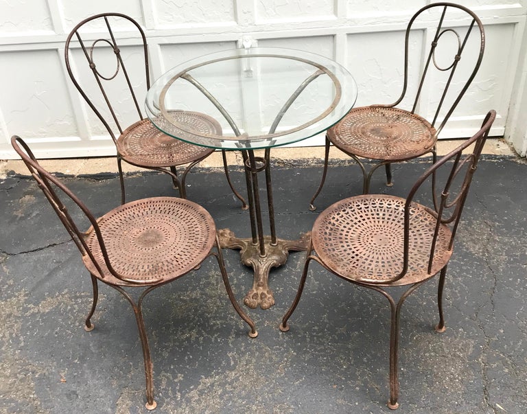 French Bistro Set at 1stDibs | french bistro table and chairs