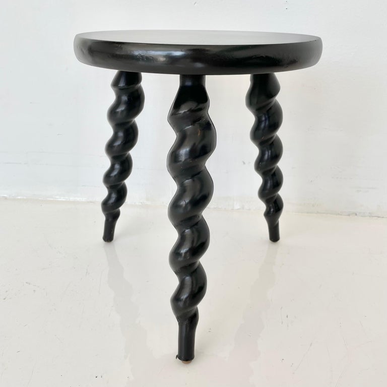 French Black Spiral Leg Stool at 1stDibs | spiral stool