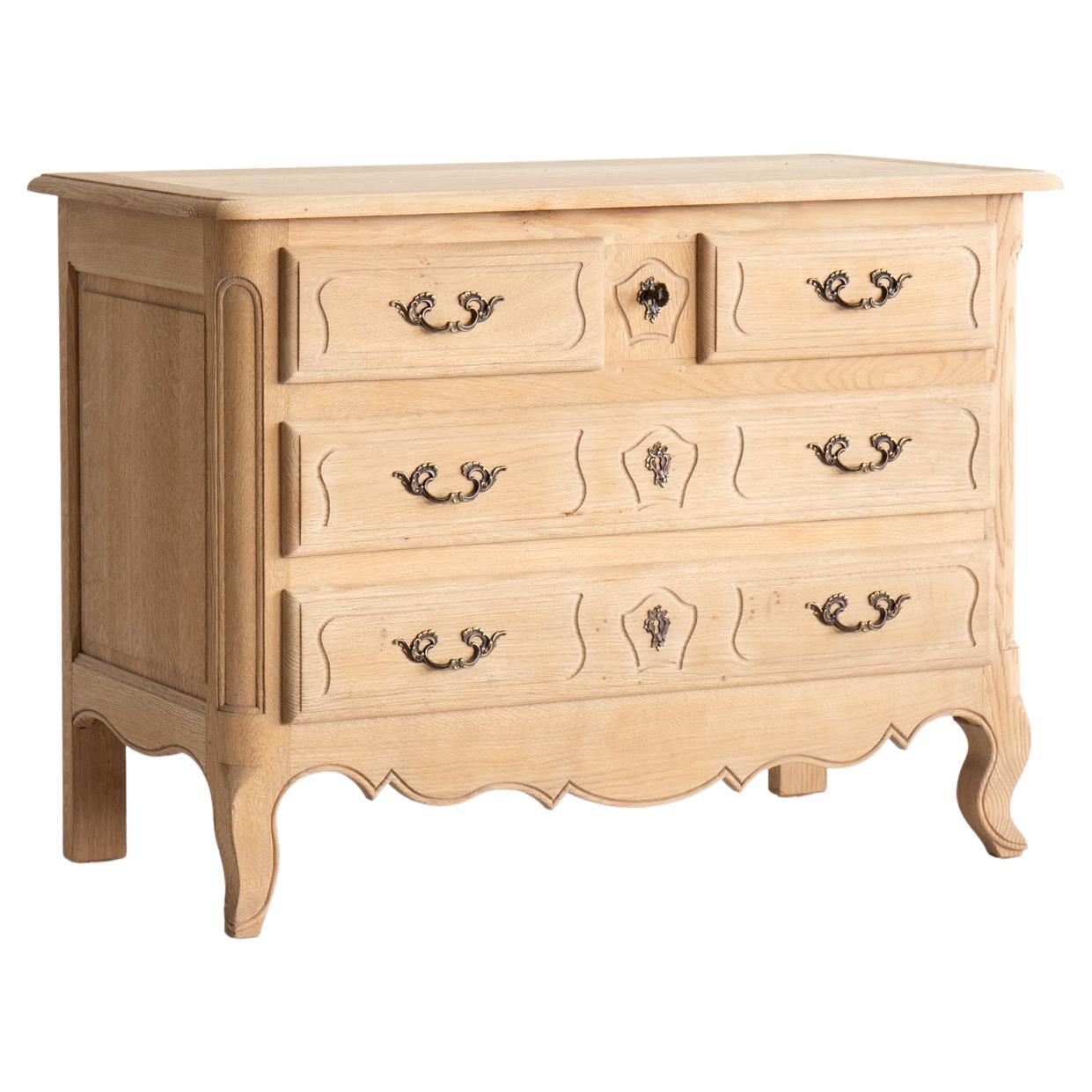 French Bleached Oak Commode at 1stDibs