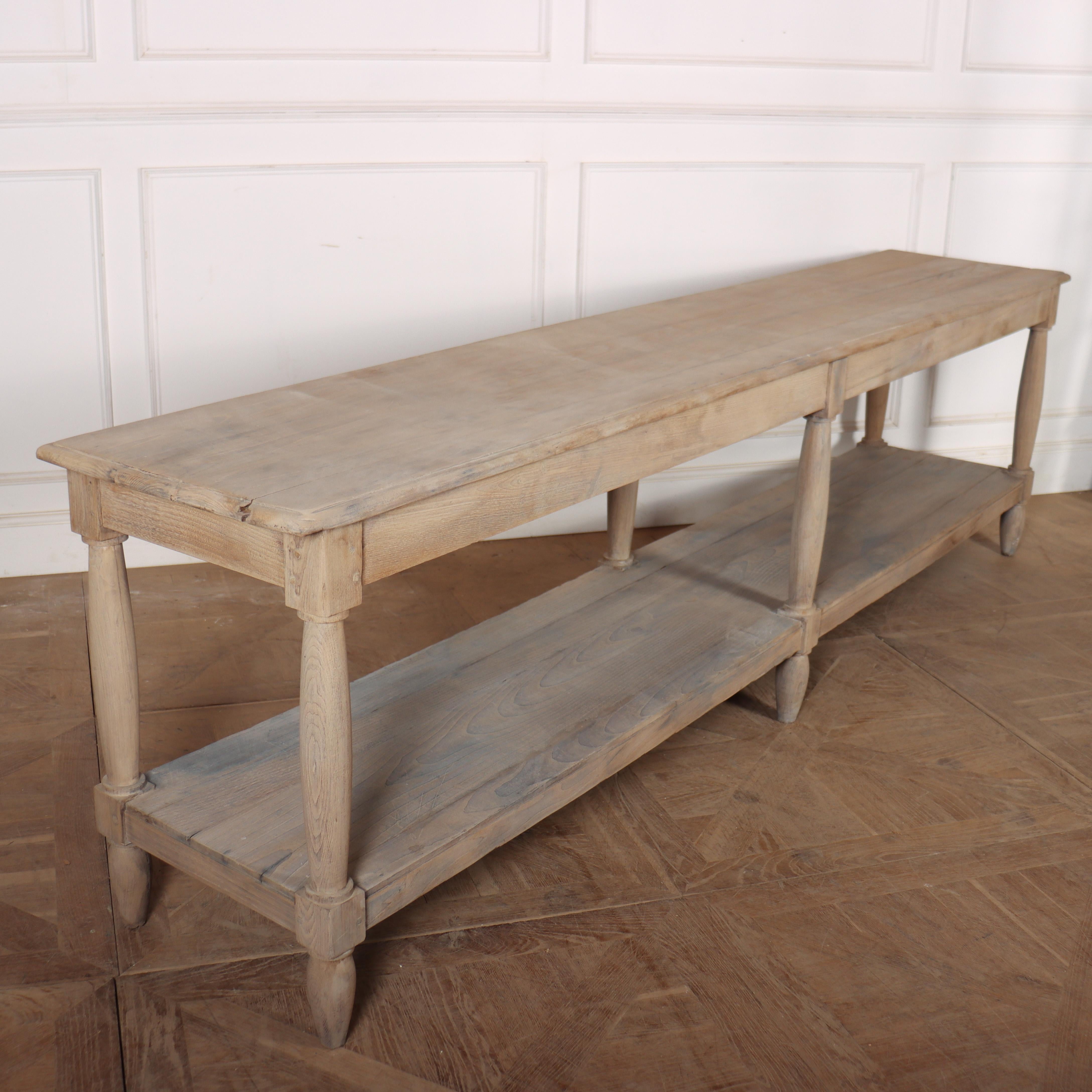 French Bleached Oak Drapers Table at 1stDibs