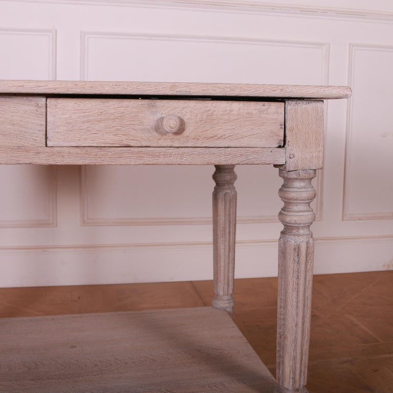 French Bleached Oak Drapers Table For Sale at 1stDibs