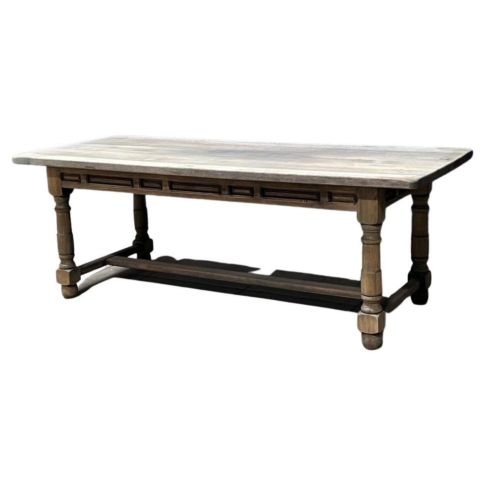 French Bleached Oak Folding Farmhouse Dining Table For Sale at 1stDibs ...