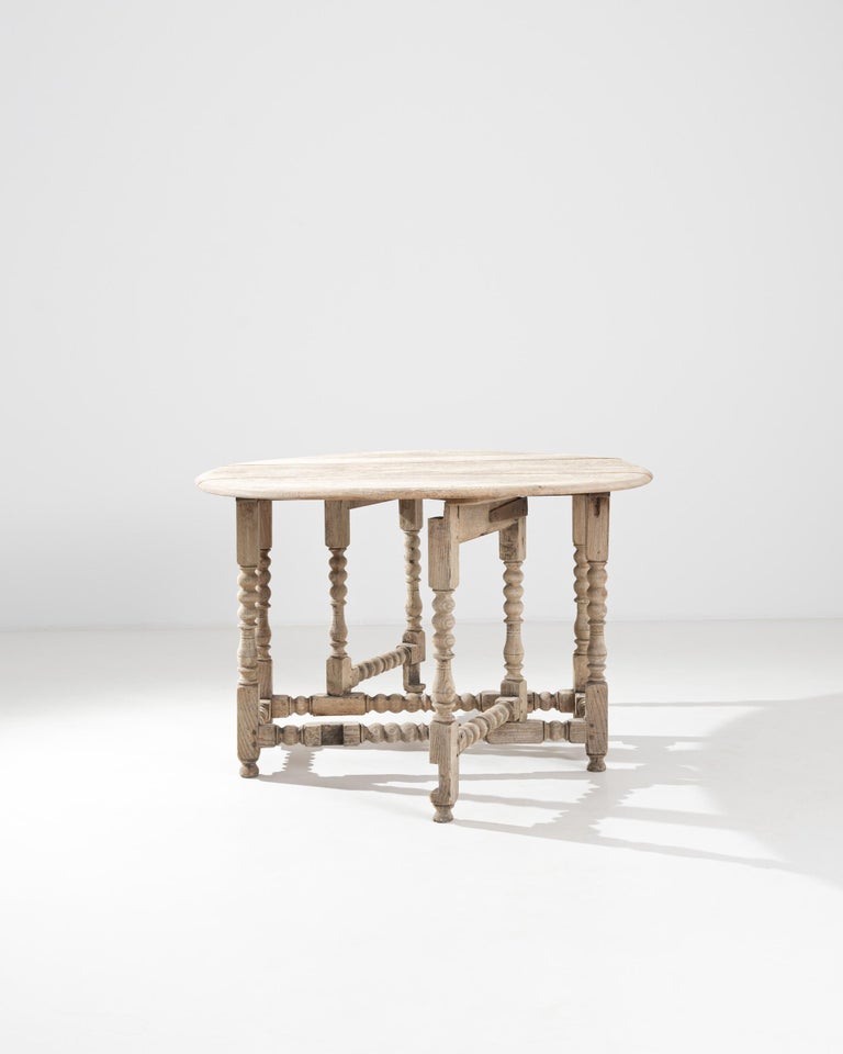 French Bleached Oak Gate Leg Table For Sale at 1stDibs
