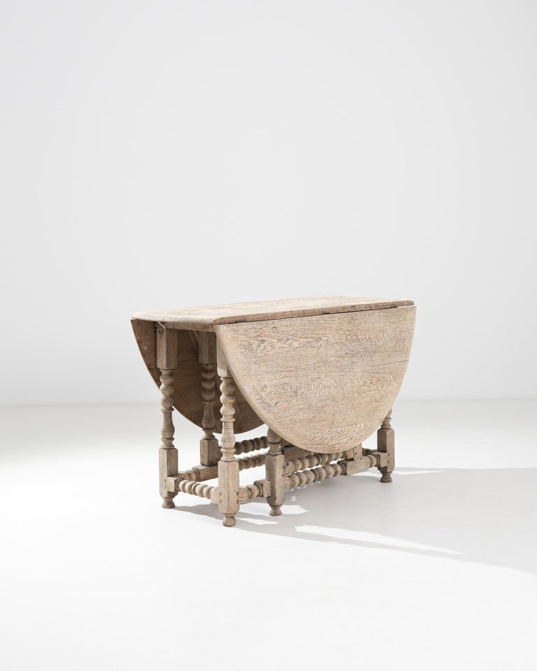French Bleached Oak Gate Leg Table For Sale at 1stDibs