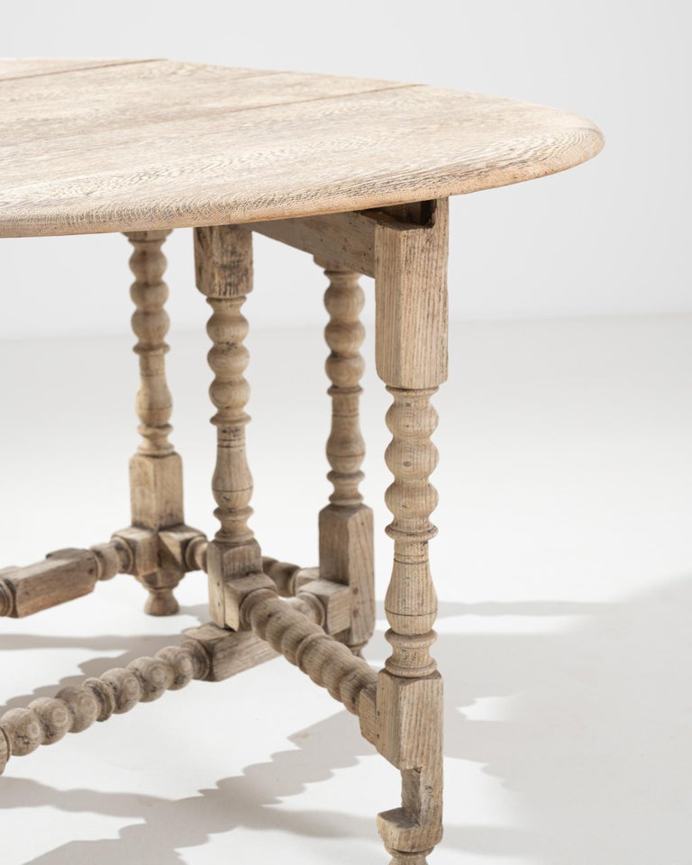 French Bleached Oak Gate Leg Table For Sale at 1stDibs