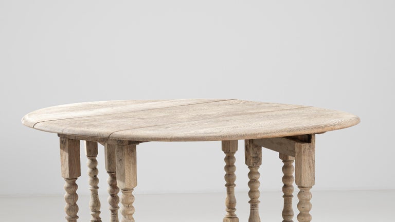 French Bleached Oak Gate Leg Table For Sale at 1stDibs