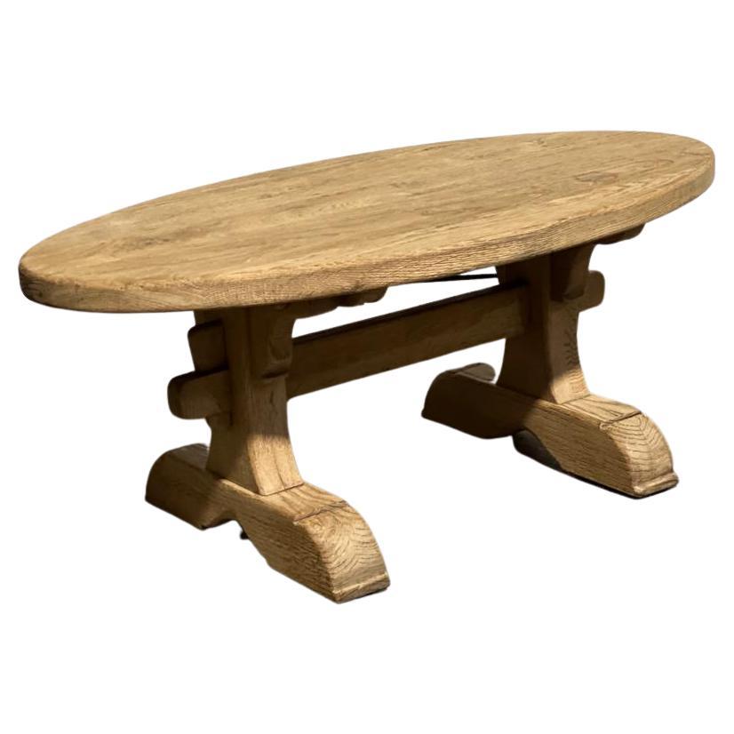 CELINE COFFEE TABLE - Modern Bleached Oak with Real Python Skin and a ...