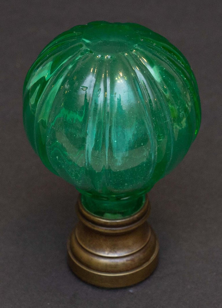 French Blown Glass Newel Post Finial For Sale at 1stDibs