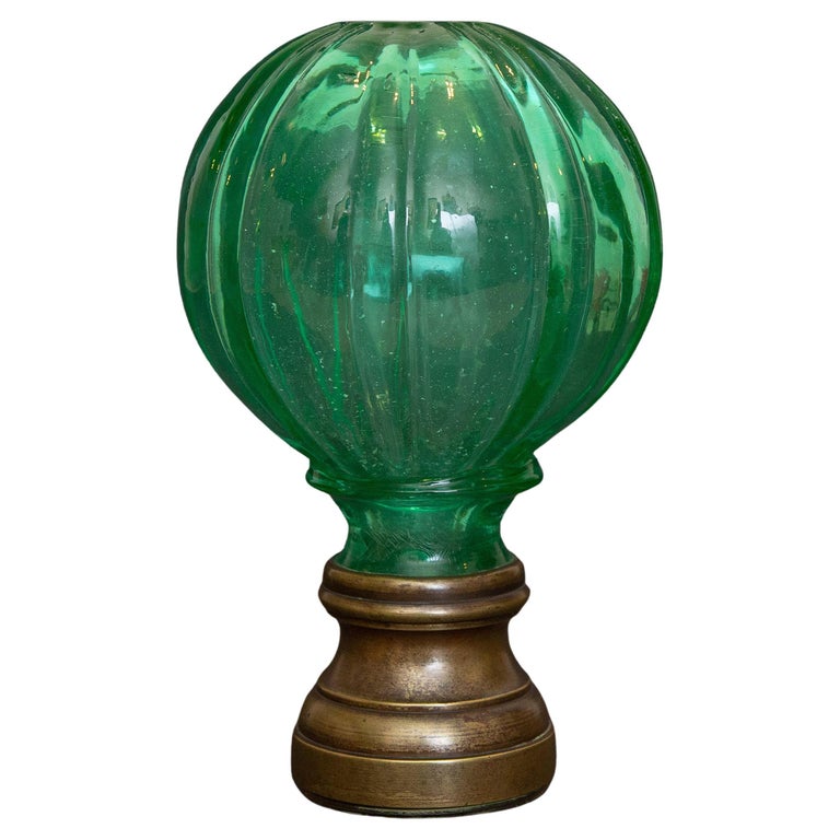 French Blown Glass Newel Post Finial For Sale at 1stDibs