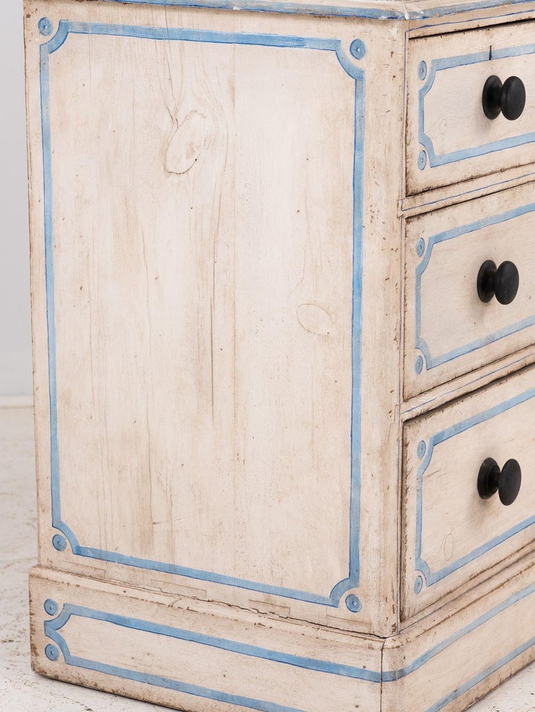 French Blue and White Painted Chest of Drawers, Late 19th Century For ...