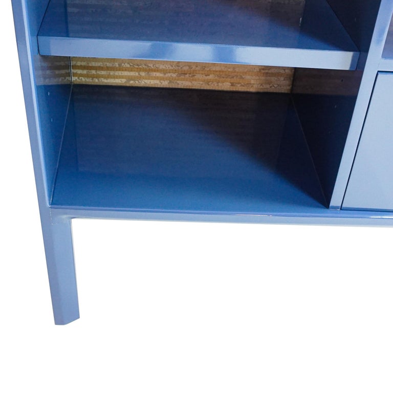 French Blue Lacquered Sideboard / Buffet / Console, Customizable For ...