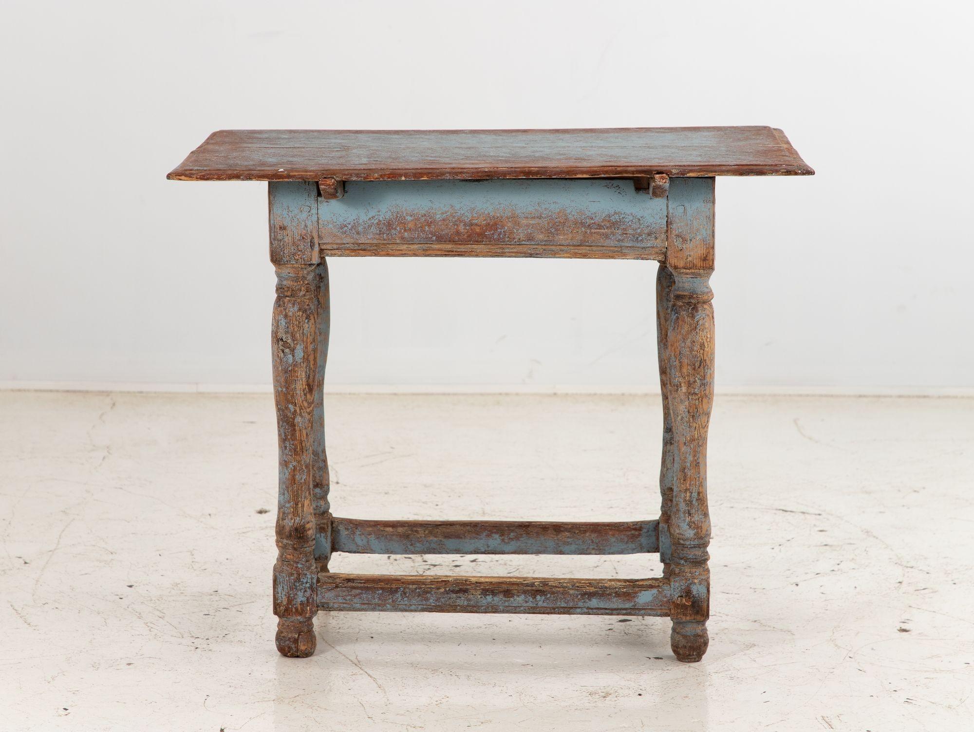 French Blue Side Table, 19th Century For Sale at 1stDibs