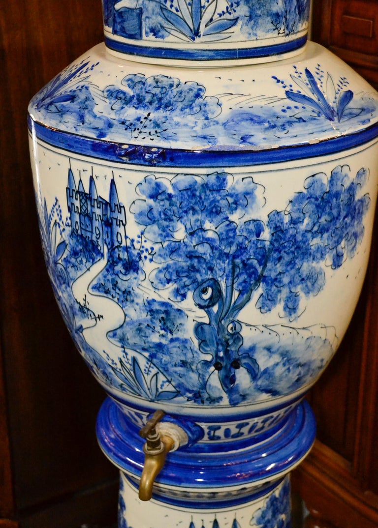 French Blue and White Lavabo at 1stDibs | blue wallfa, lavabo french