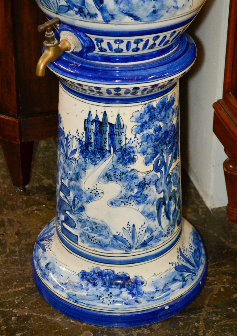 French Blue and White Lavabo at 1stDibs | blue wallfa, lavabo french