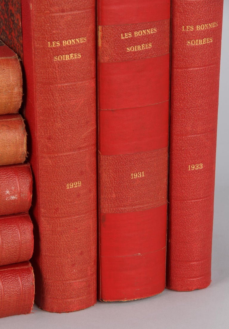 Hard Bound Books-Les Bonnes Soirees, Belgium, 1924-1933 For Sale at 1stDibs