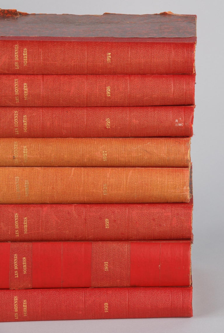 Hard Bound Books-Les Bonnes Soirees, Belgium, 1924-1933 For Sale at 1stDibs