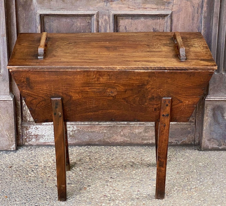 French Boulangerie or Bakery Dough Bin or Proving Chest of Elm at 1stDibs