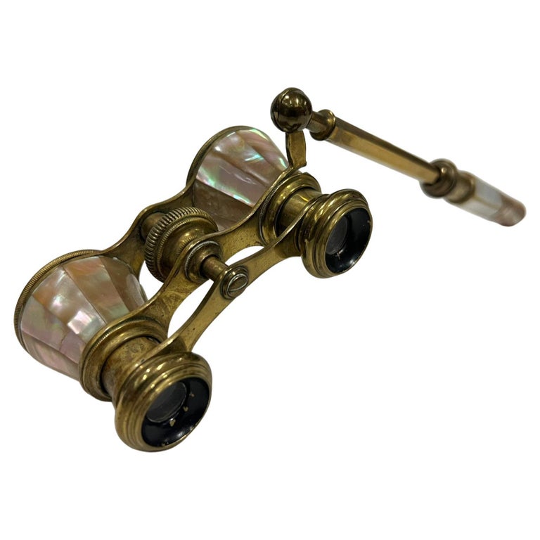 French, Brass and Mother of Pearl Opera Glasses Around 1900 For Sale at ...