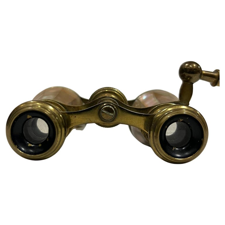 French, Brass and Mother of Pearl Opera Glasses Around 1900 For Sale at ...