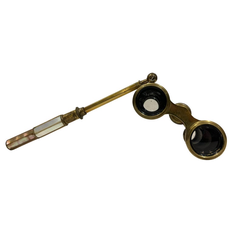 French, Brass and Mother of Pearl Opera Glasses Around 1900 For Sale at ...
