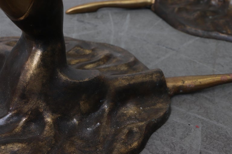 French Brass Ballerina Base Coffee Table at 1stDibs