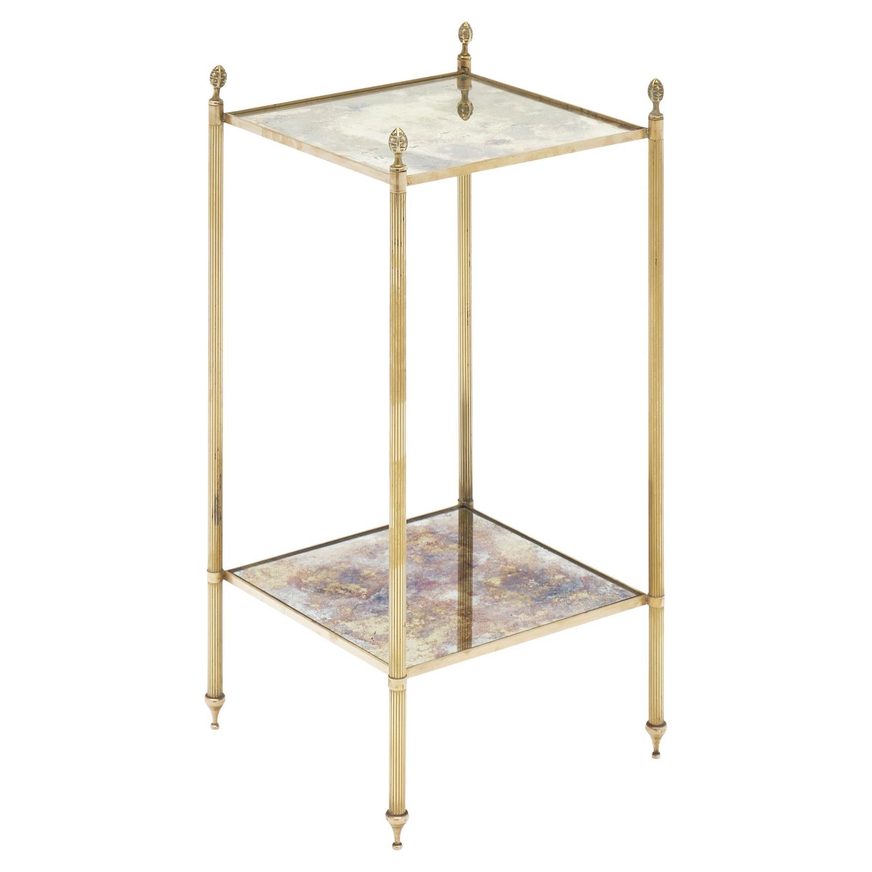 Rare French Vintage Brass Side Table at 1stDibs