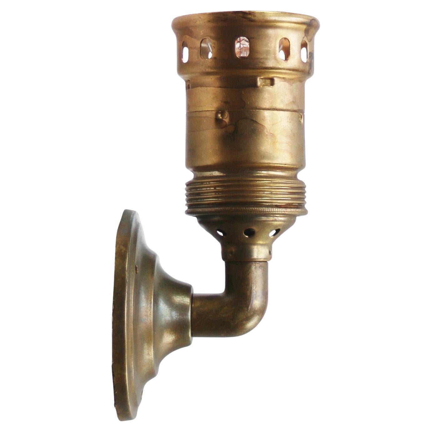 French Green Enamel Brass Scones Wall Lamps For Sale at 1stDibs