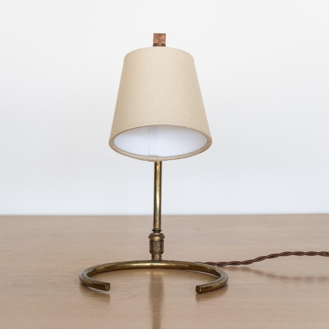 French Brass Table Lamp in the Style of Jacques Biny For Sale at 1stDibs