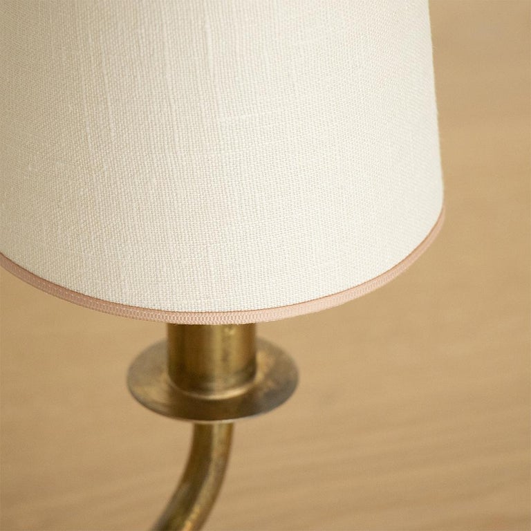 French Brass Two-Arm Table Lamp at 1stDibs