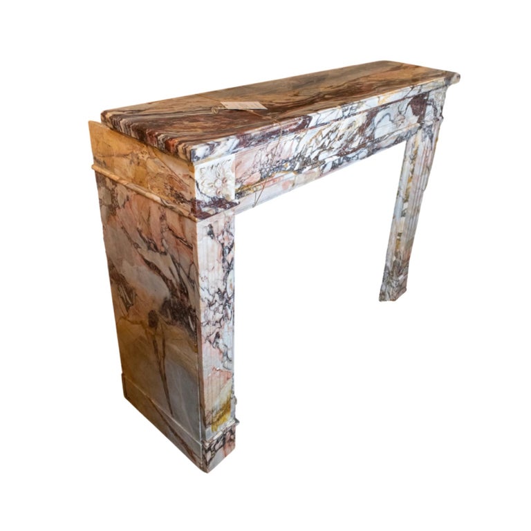 French, Breche Marble Mantel For Sale at 1stDibs