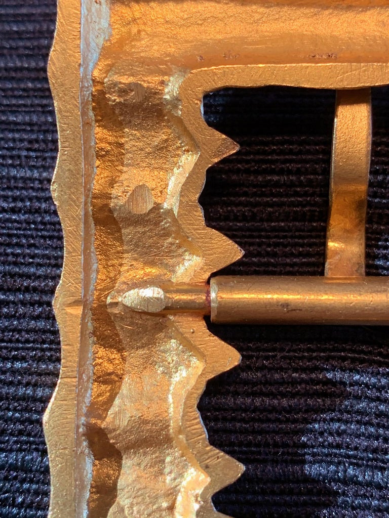 French Bronze Art Buckle Line Vautrin For Sale at 1stDibs