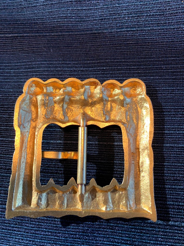 French Bronze Art Buckle Line Vautrin For Sale at 1stDibs