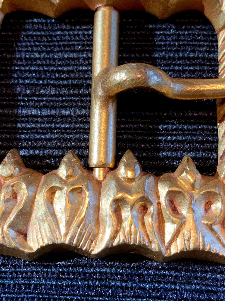 French Bronze Art Buckle Line Vautrin For Sale at 1stDibs