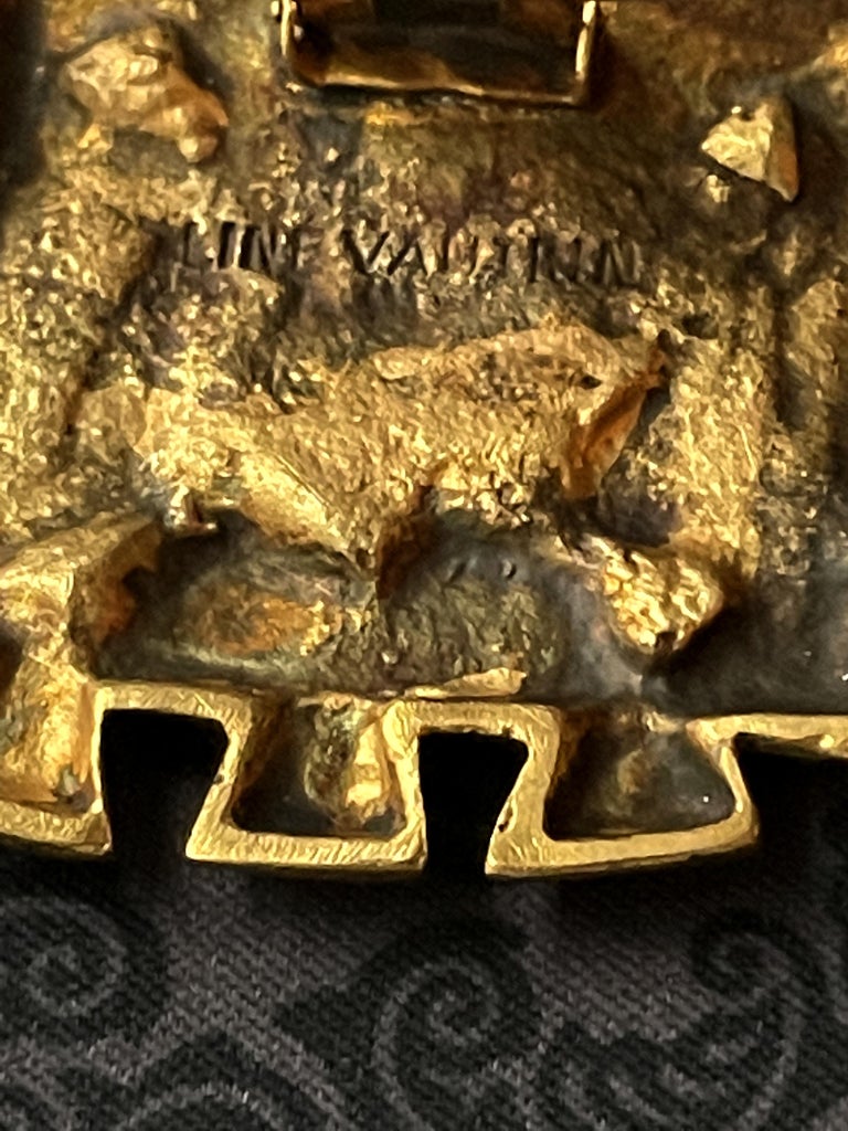 French Bronze Buckle Brooch Line Vautrin For Sale at 1stDibs