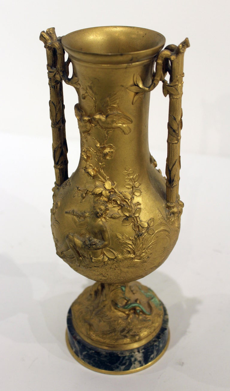 French Bronze Figural Urn Signed Ferdinand Barbedienne, Paris For Sale ...