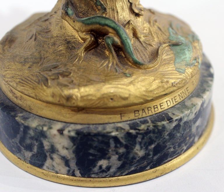 French Bronze Figural Urn Signed Ferdinand Barbedienne, Paris For Sale ...