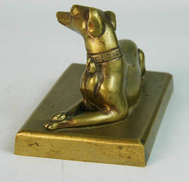 French Bronze Greyhound Dog Sculpture For Sale at 1stDibs