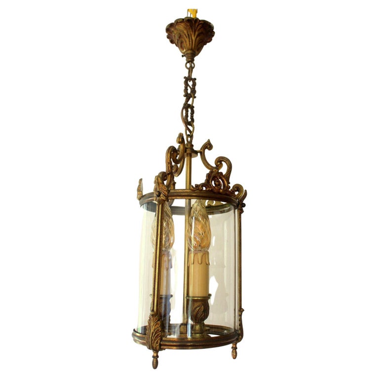 French Bronze Hall Lamp Rococo Baroque Style at 1stDibs