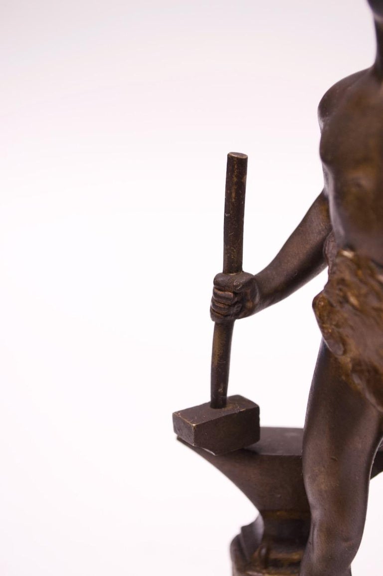 French Bronze "Hephaestus" Blacksmith Sculpture by Maurice Constant at ...