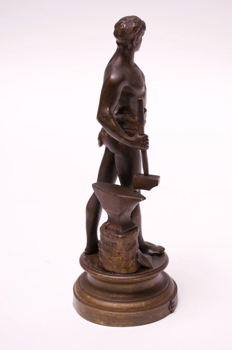 French Bronze "Hephaestus" Blacksmith Sculpture by Maurice Constant at ...